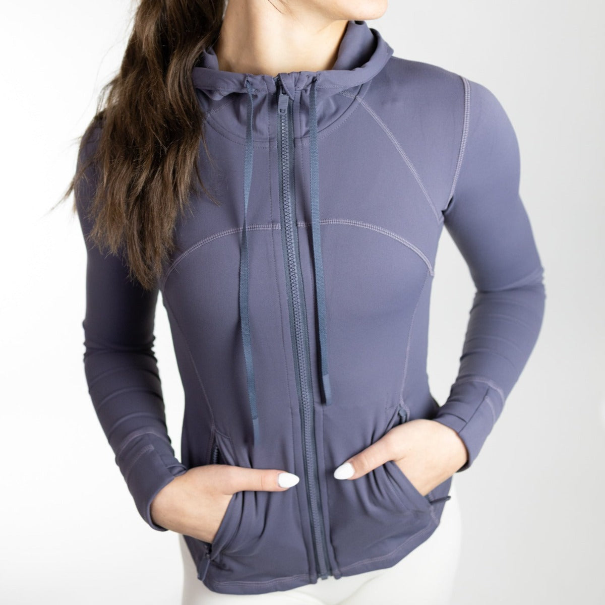 Women's Full Zip Active Lightweight Hooded Jacket – DYM Athletics